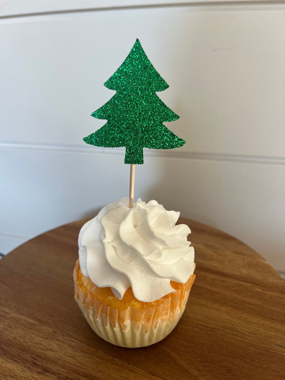 Christmas Tree Cupcake Toppers, Christmas Cupcake Toppers, Christmas ...