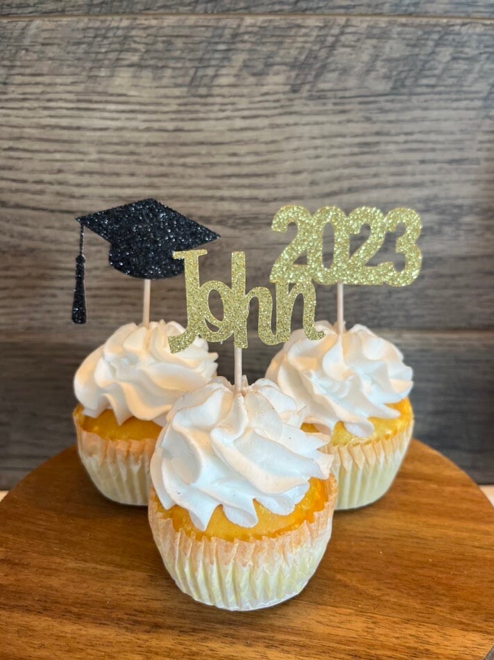 Graduation Party Cupcake Toppers, Party Decorations, Class of 2023 ...