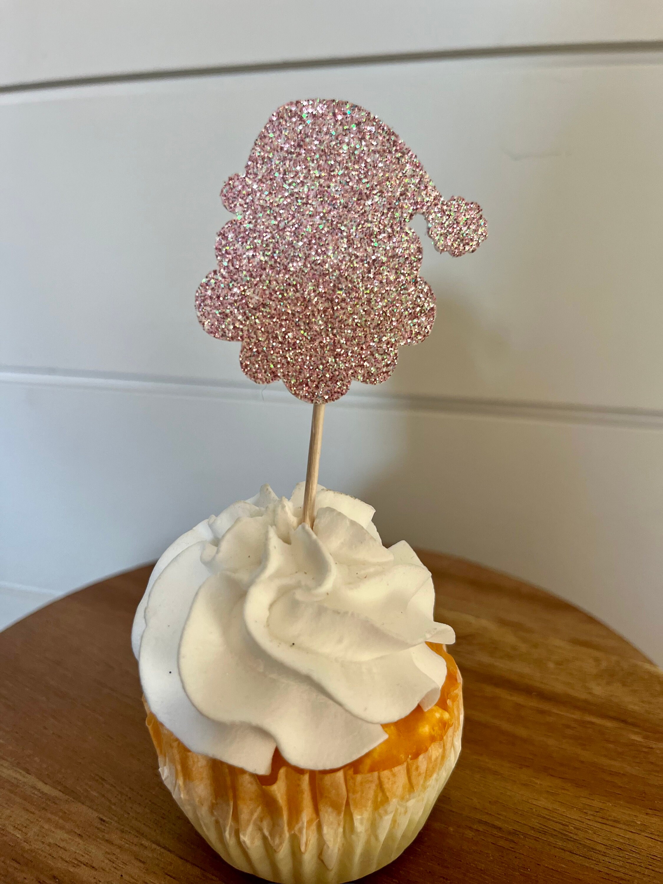 Santa Cupcake Topper, Christmas Cupcake Topper, Holiday Cupcake Topper ...