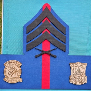 USMC Rank Plaque | Custom Marine Corps Rank Insignia Plaque | Military ...