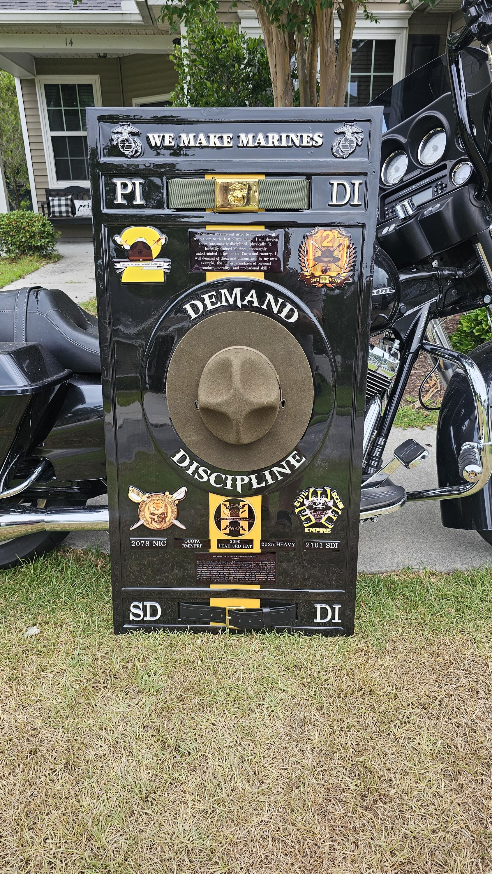 USMC Drill Instructor Plaque | Marine Corps DI Hat Plaque | USMC Di End ...