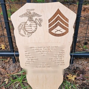 16" Military Award Plaque | USMC Skull Wall Plaque | EAS/PCS Gift ...