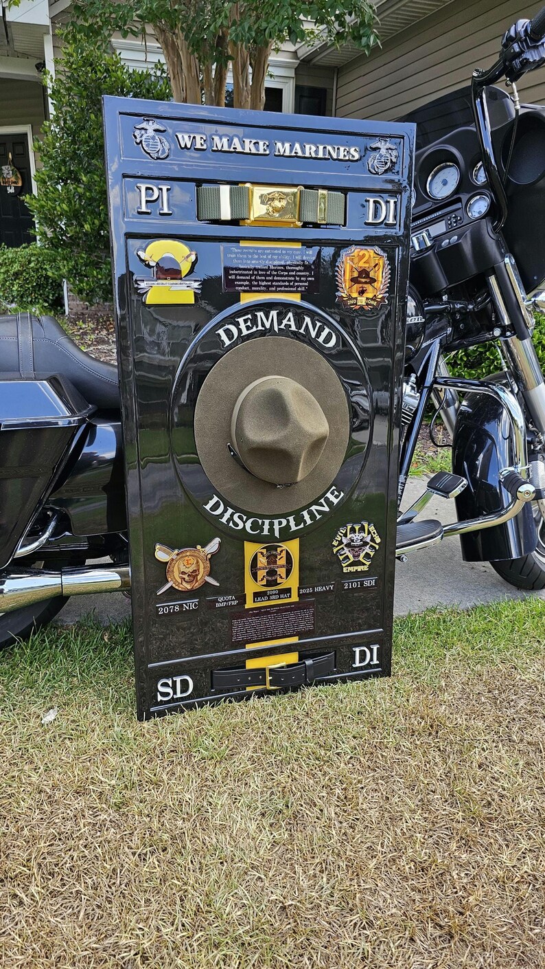 USMC Drill Instructor Plaque | Marine Corps DI Hat Plaque | USMC Di End ...