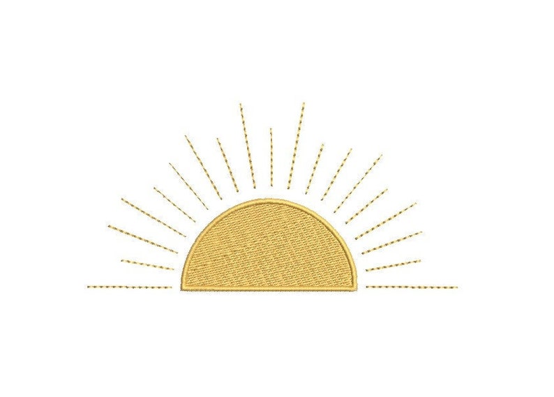 Sun Embroidery File - Etsy