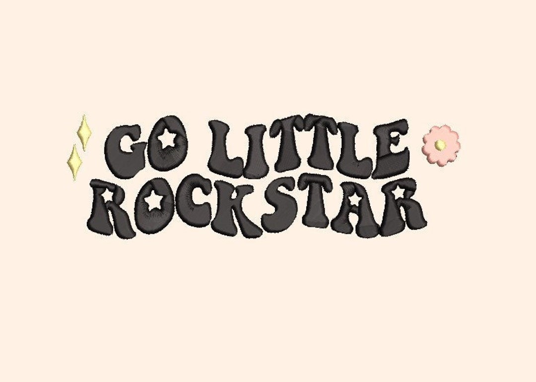 Go Little Rockstar Embroidery File - Etsy