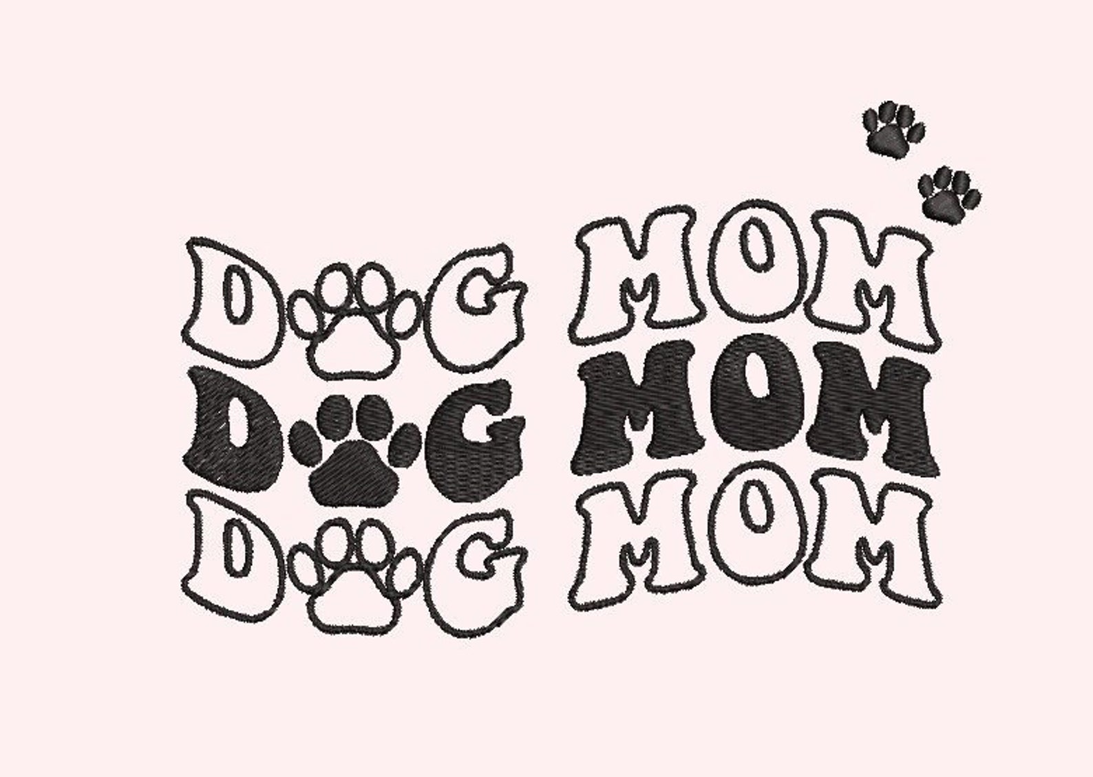 Dog Mom Embroidery File - Etsy