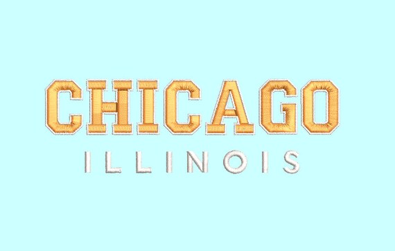 Chicago Illinois Embroidery File - Etsy