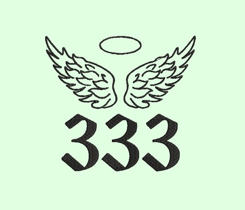 333 Angel Number Embroidery File - Etsy