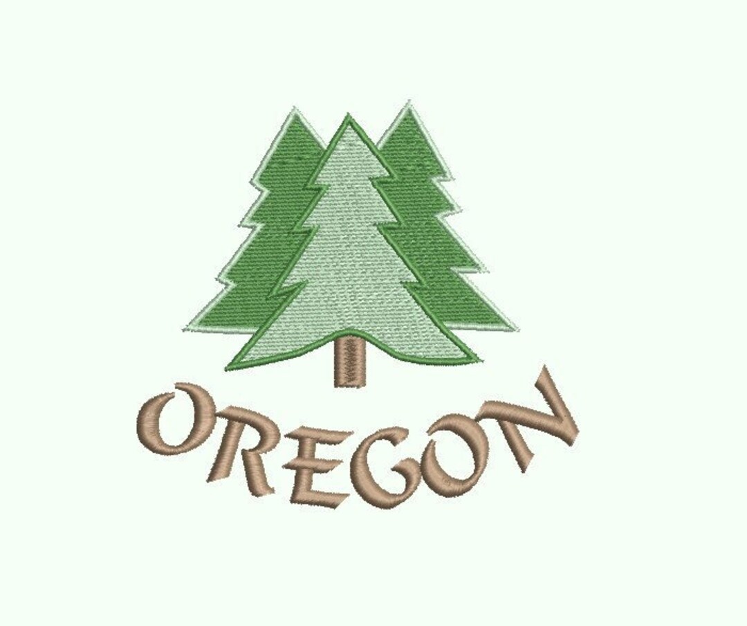 Oregon Embroidery File - Etsy