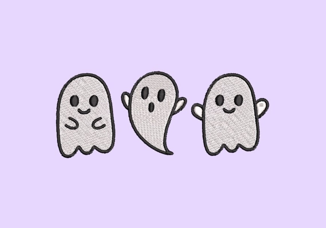 Ghosts Embroidery File - Etsy