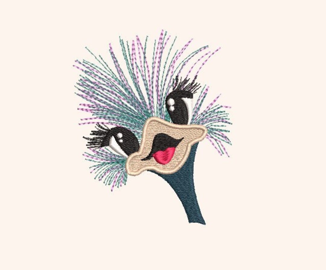 Ostrich Embroidery File - Etsy