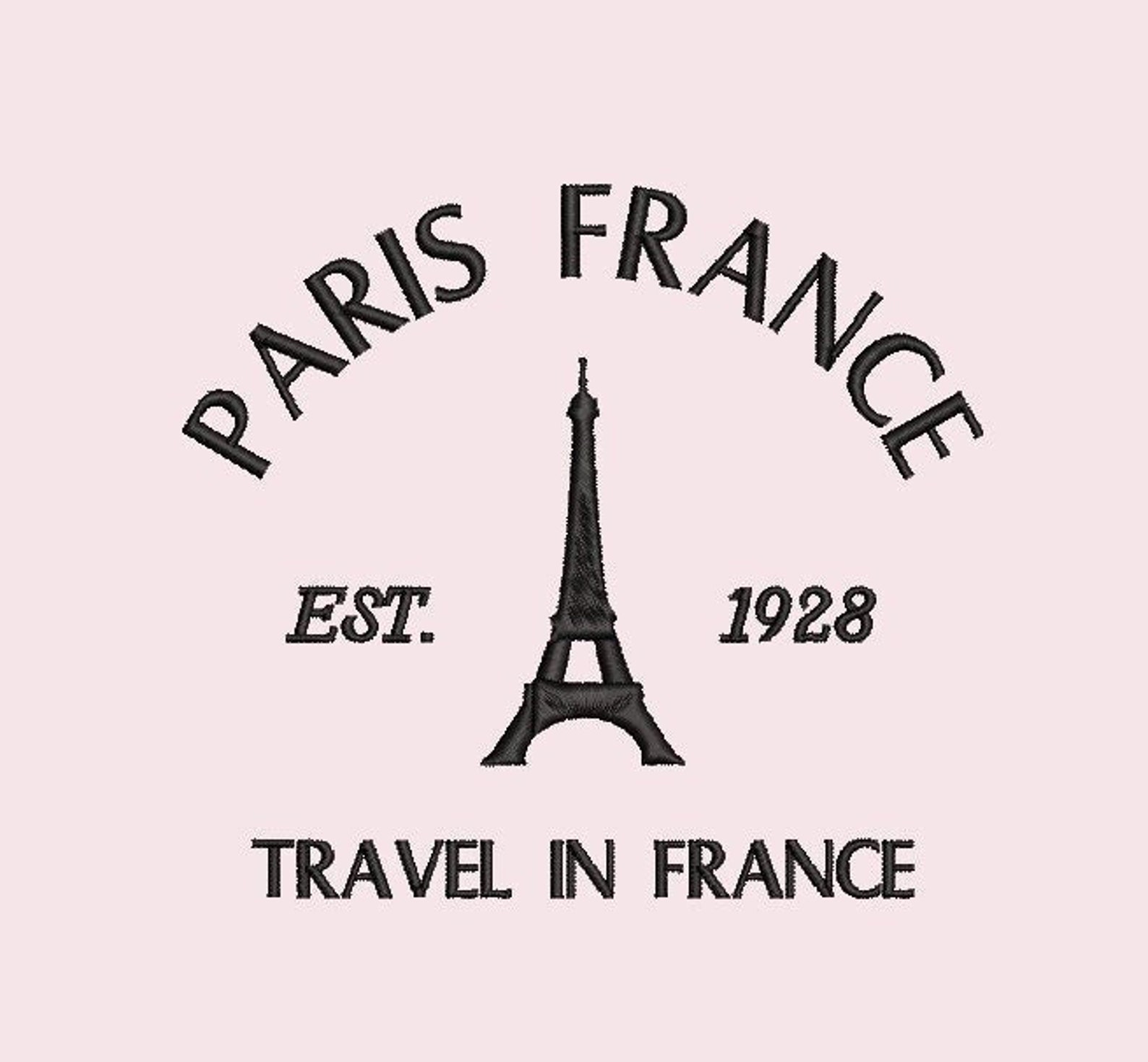 Paris France Embroidery File | Etsy