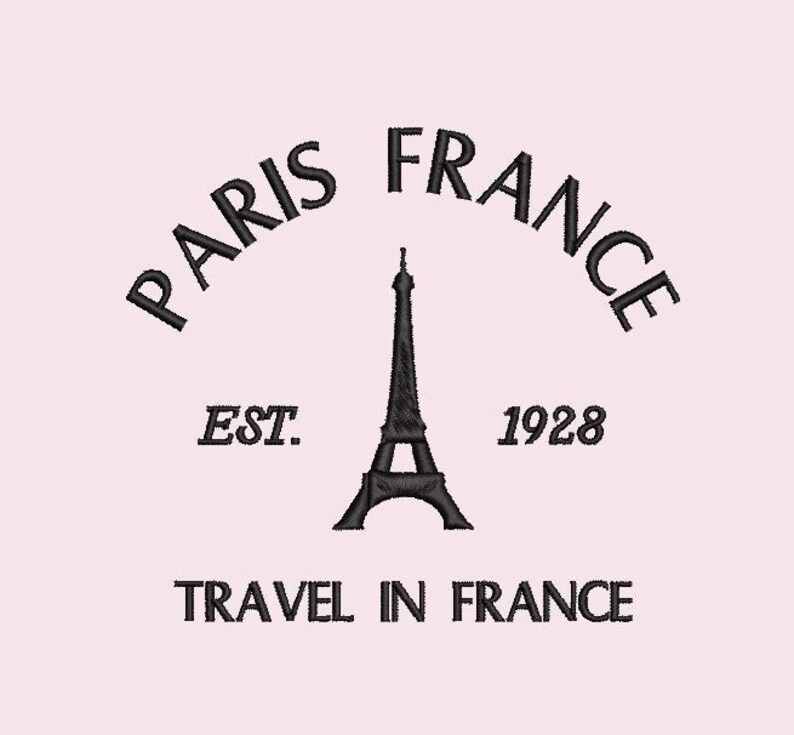 Paris France Embroidery File | Etsy