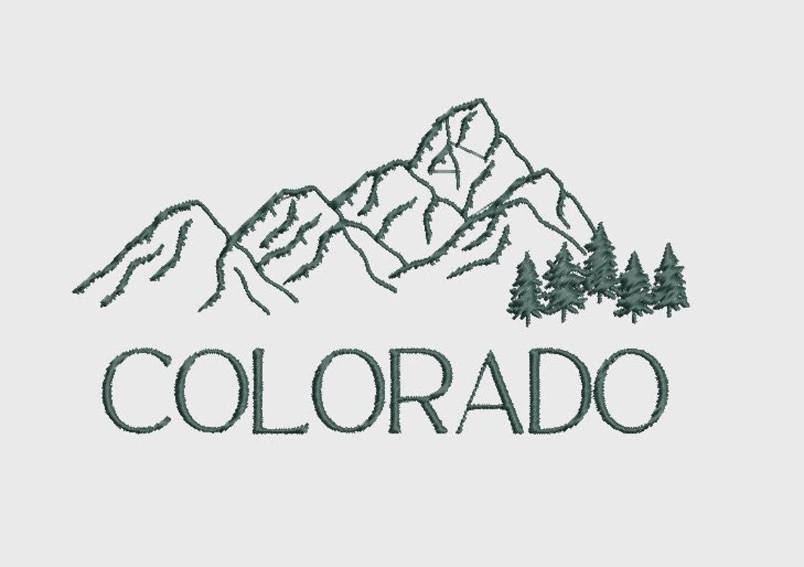 Vintage Colorado Embroidery File - Etsy