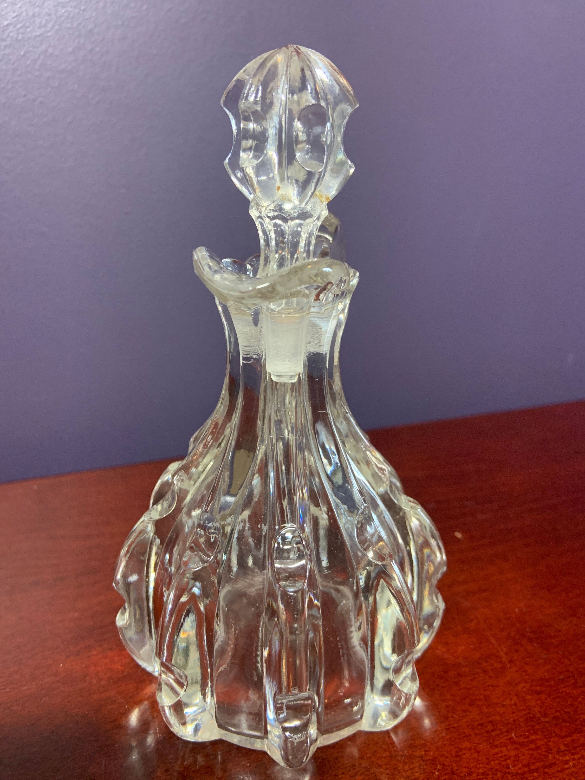 Vintage Broken Column Aka Rattan US Glass Co. Cruet With Original ...