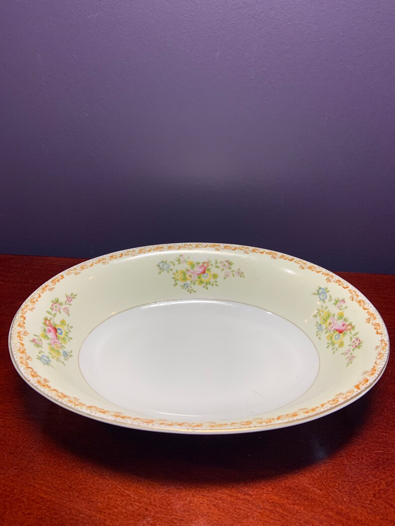 Kikusui China Serving Dish With Floral Pattern and Gold Trim. - Etsy