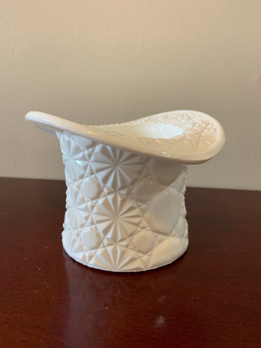 Fenton Milk Glass Hat - Etsy