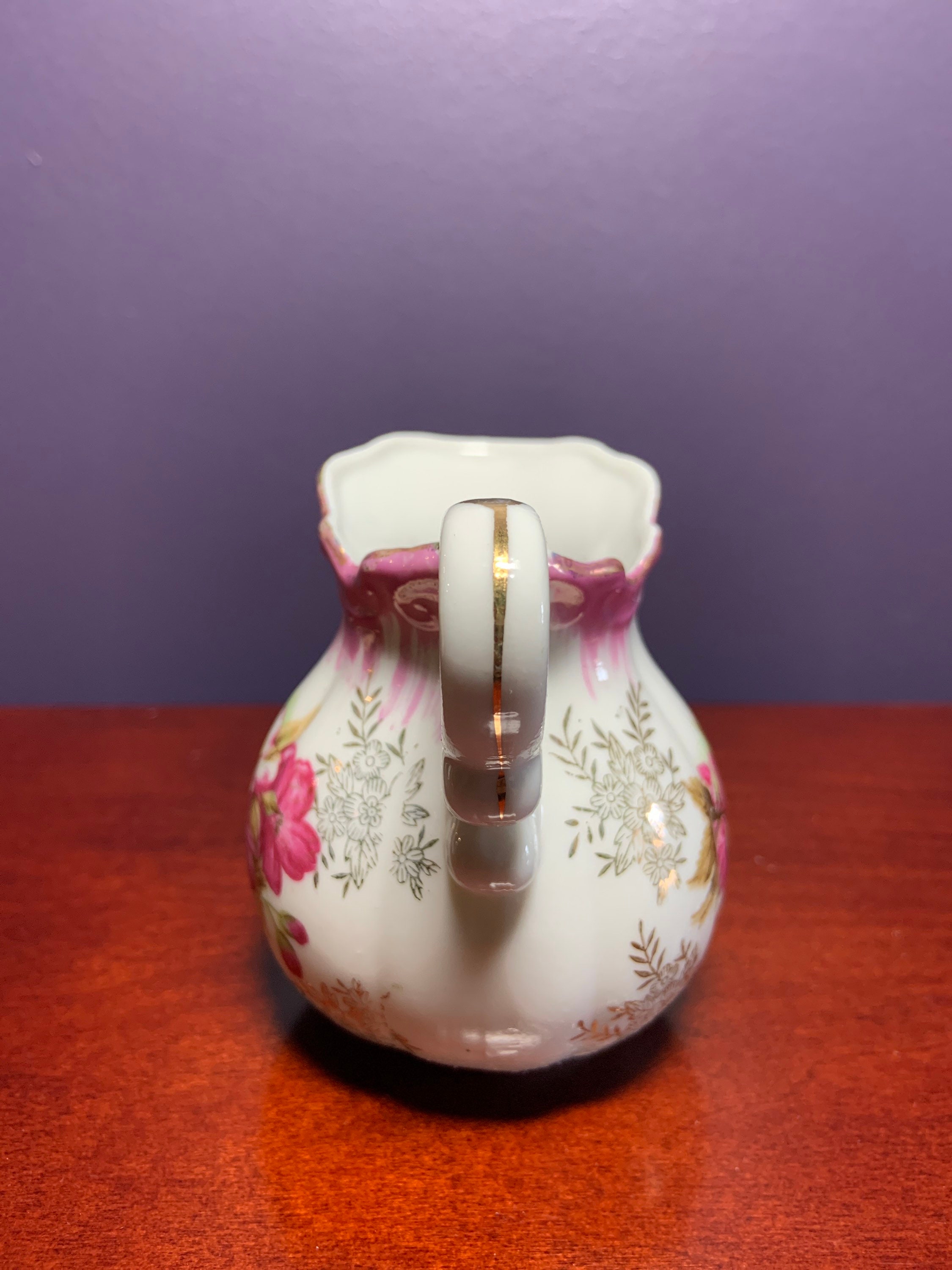 Vintage Royal Crown China Floral Pattern Creamer Pink and Gold - Etsy