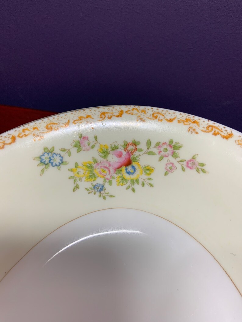 Kikusui China Serving Dish With Floral Pattern and Gold Trim. - Etsy