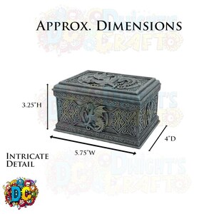 Celtic Dragon Jewelry Trinket Box - Etsy