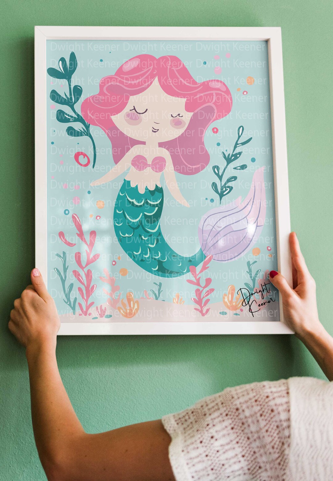 Mermaid Nursery Art: Whimsical Sea Life Poster (digital Download) - Etsy