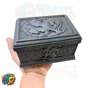 Celtic Dragon Jewelry Trinket Box - Etsy