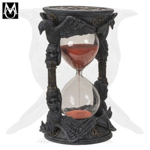Raven Skeleton Sand Timer, Hourglass, Gothic Vampiric Undertones ...