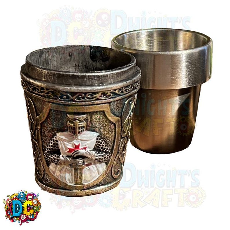 Medieval Shot Glasses, Crusaders and Knights, Old World Markings ...