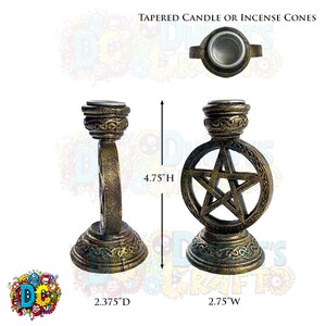 Pentacle Candle Holder Set of 2 - Etsy