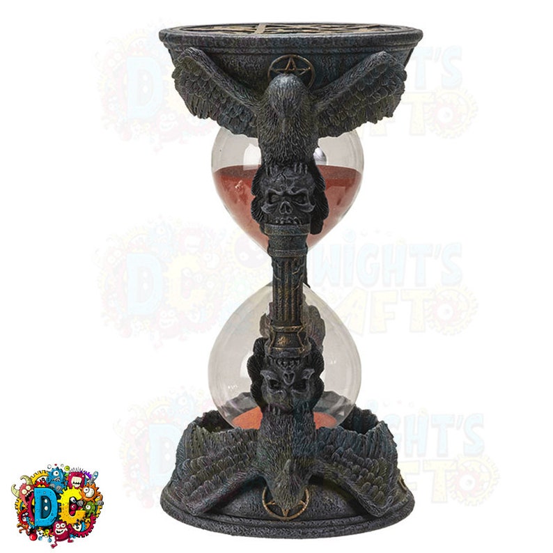 Raven Skeleton Sand Timer, Hourglass, Gothic Vampiric Undertones ...