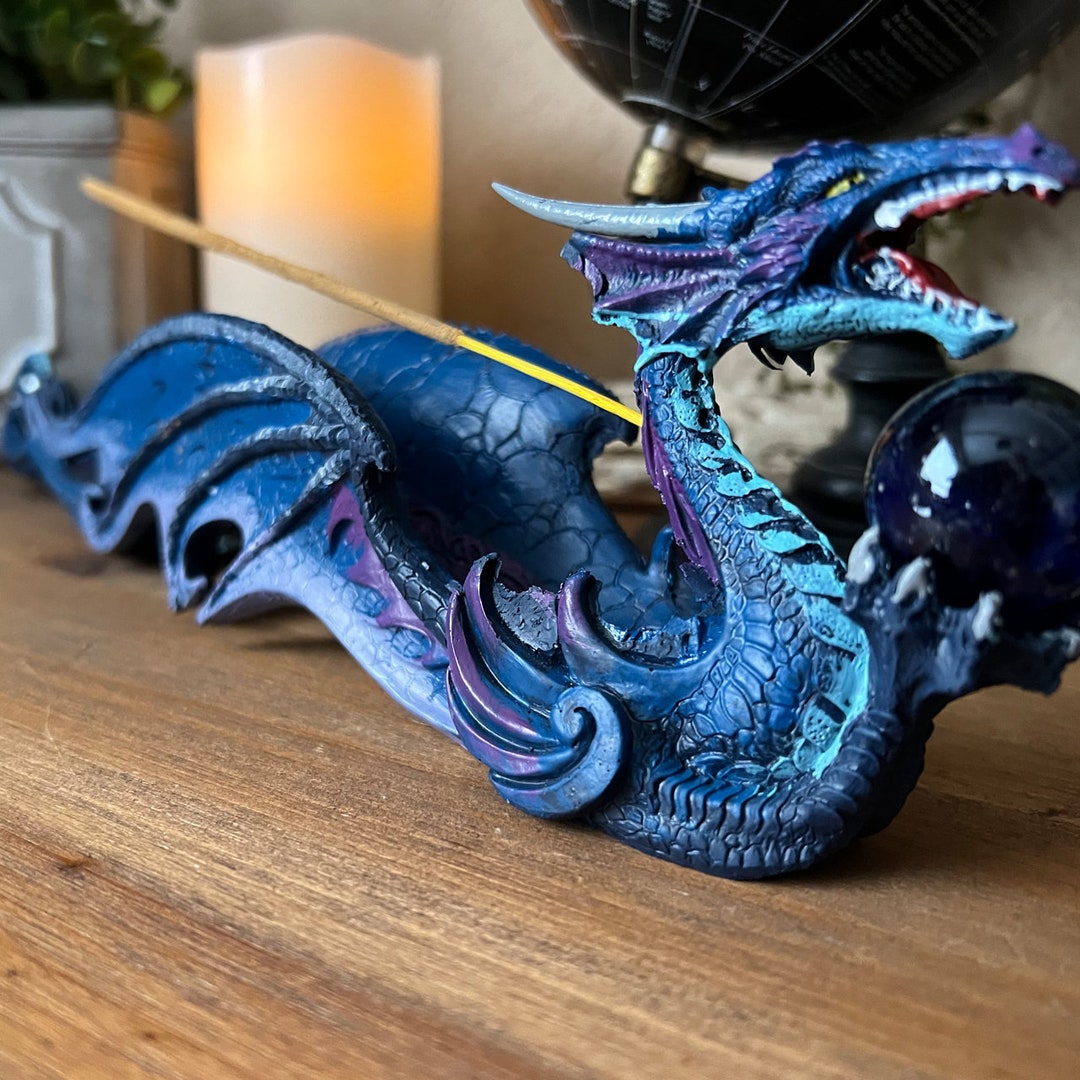 Evil Blue Dragon Incense Stick Holder for the Fantasy Dreamer, Witch ...