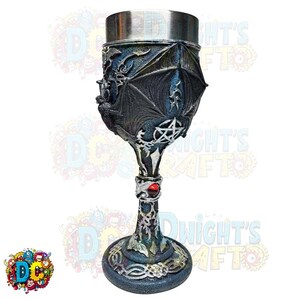 Vampire Bat Goblet, Fancy Scroll Work With Pentagram / Pentacle on ...