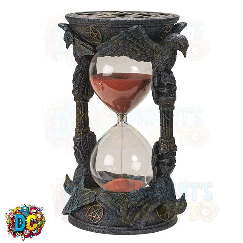 Raven Skeleton Sand Timer, Hourglass, Gothic Vampiric Undertones ...