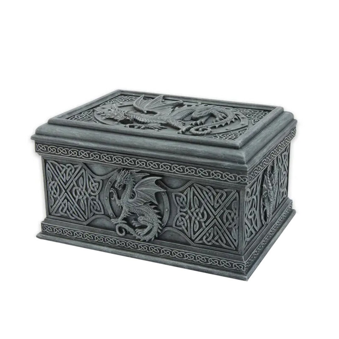Celtic Dragon Jewelry Trinket Box - Etsy