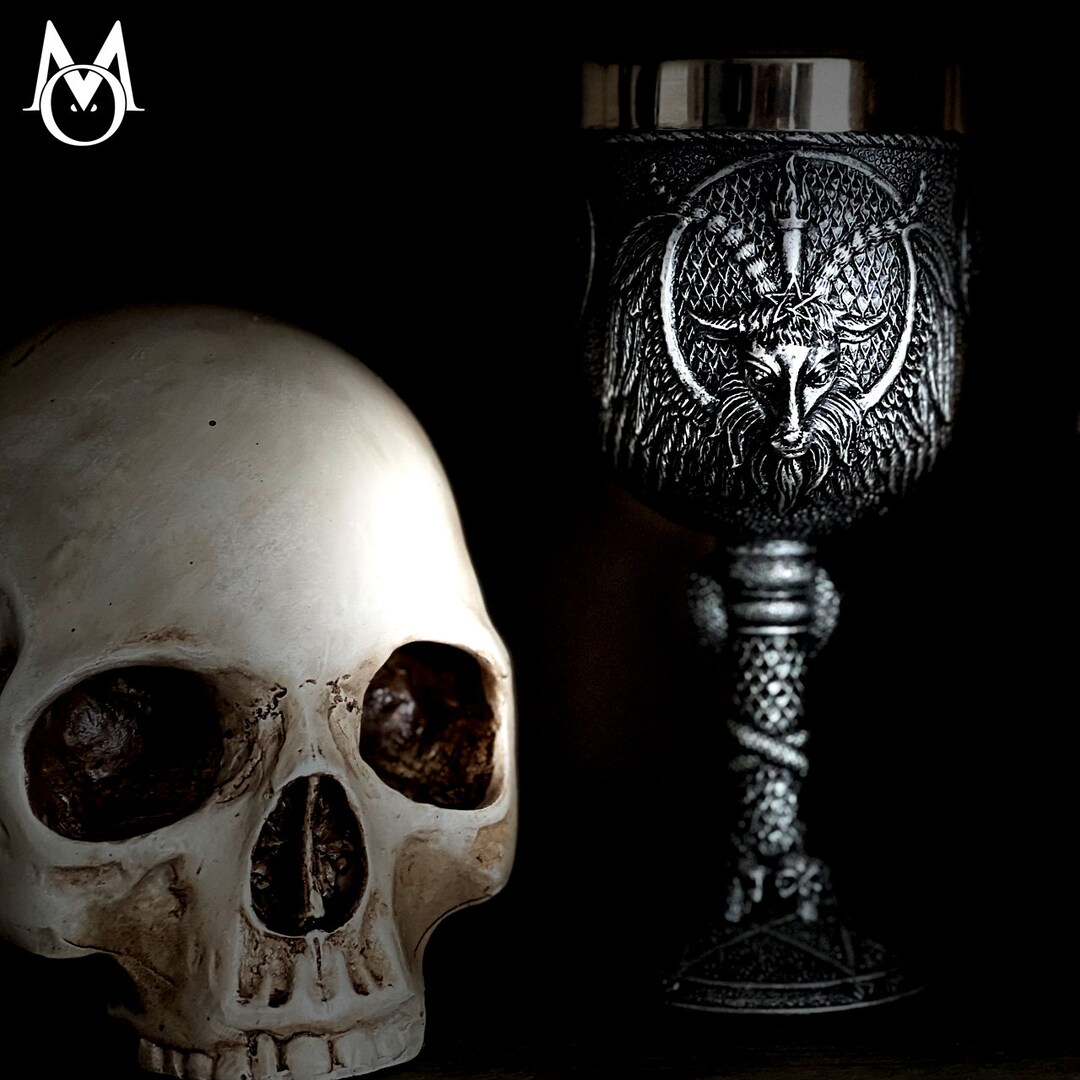 Baphomet Horned Goat Goblet, Baphomet False God, Idol, Chalice ...