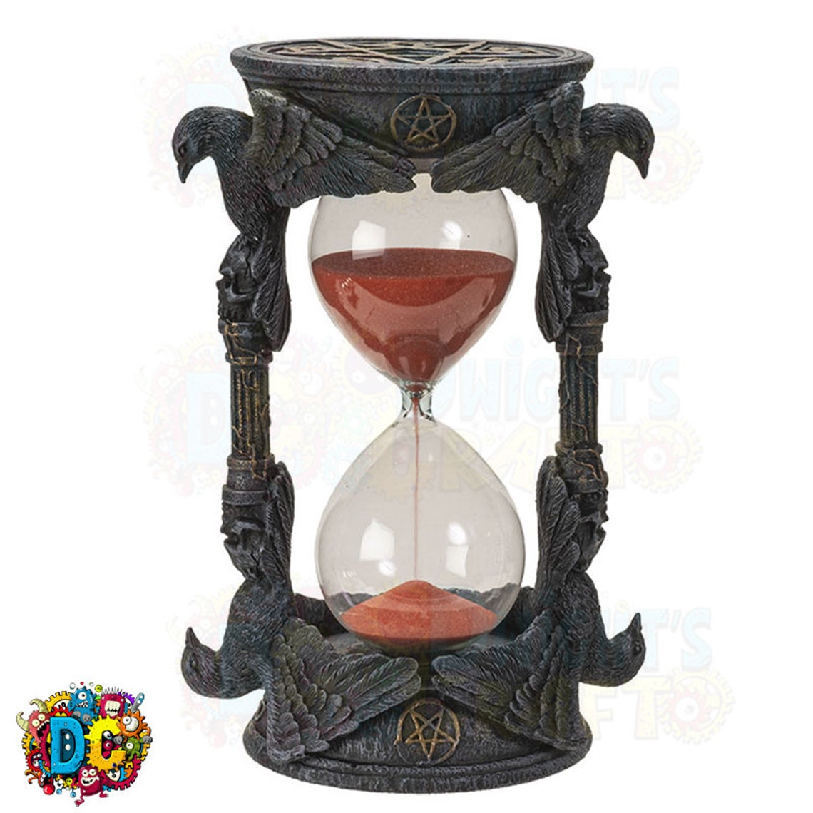 Raven Skeleton Sand Timer, Hourglass, Gothic Vampiric Undertones ...