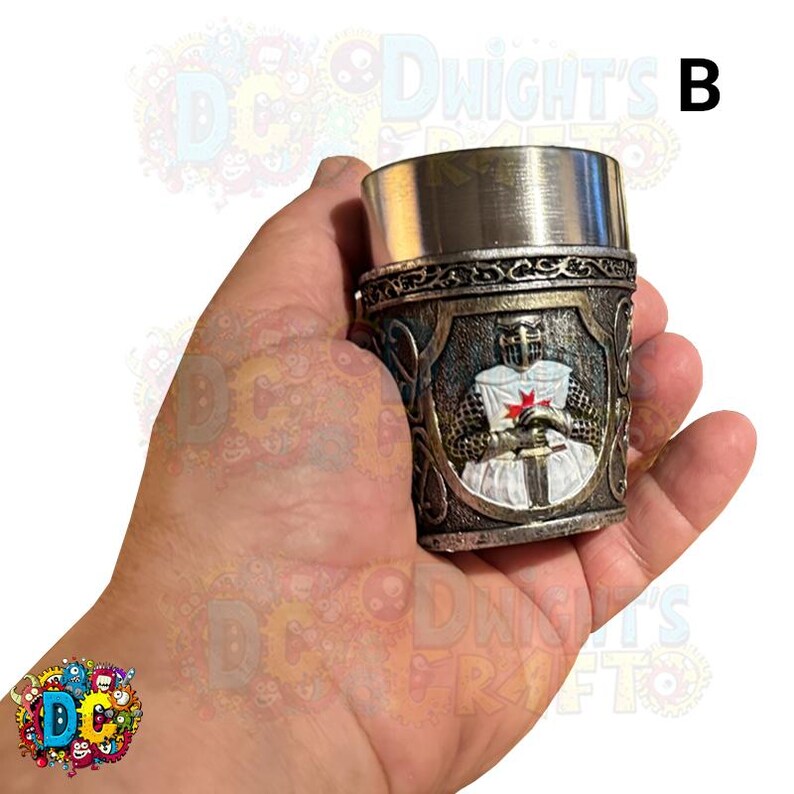Medieval Shot Glasses, Crusaders and Knights, Old World Markings ...