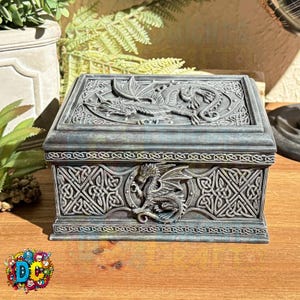 Celtic Dragon Jewelry Trinket Box - Etsy