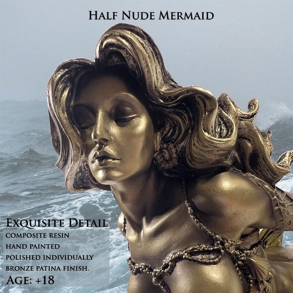 Nude Mermaid Art Etsy