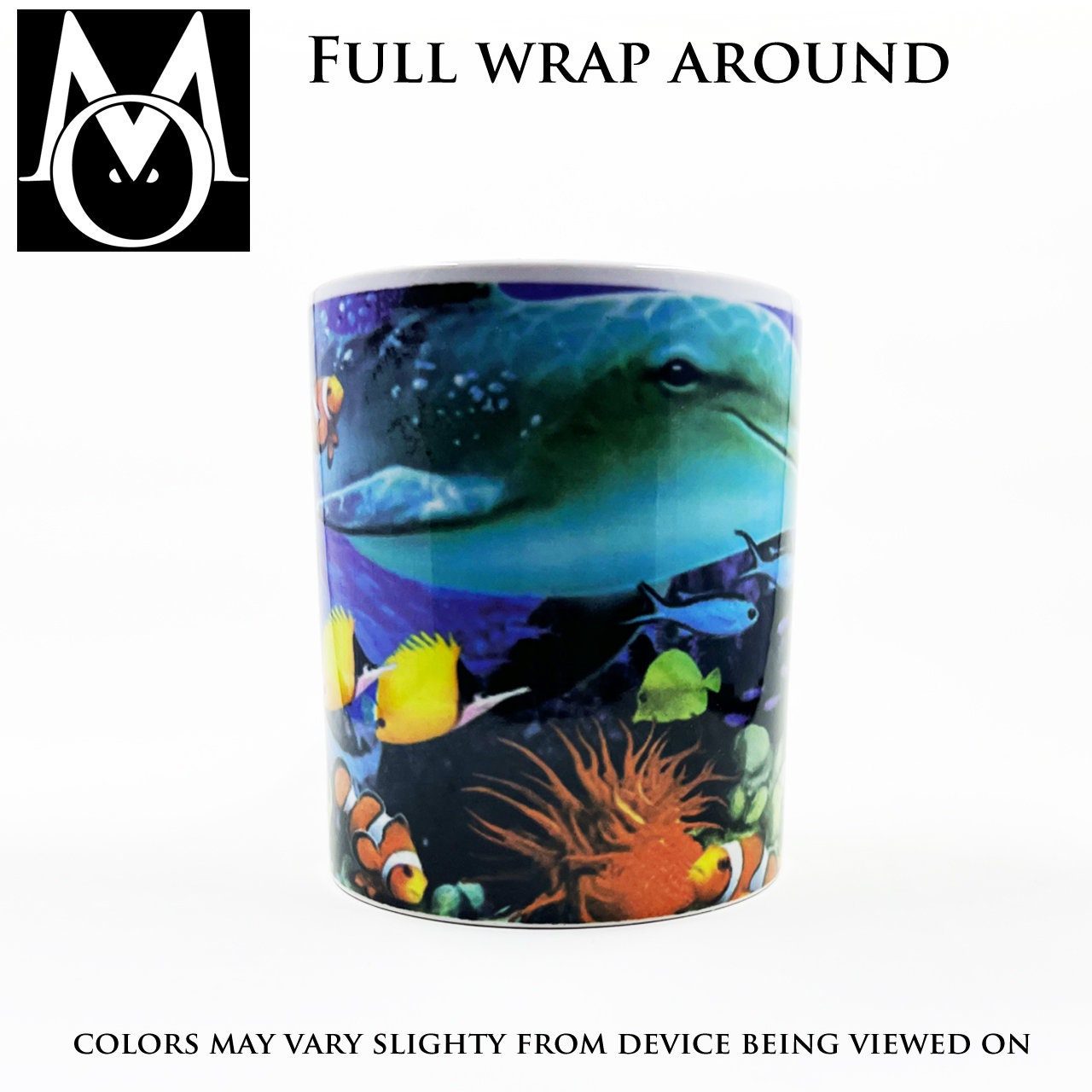 Sea Life Coffee Mug Full Wrap Around Tangs Dolphin Angel - Etsy