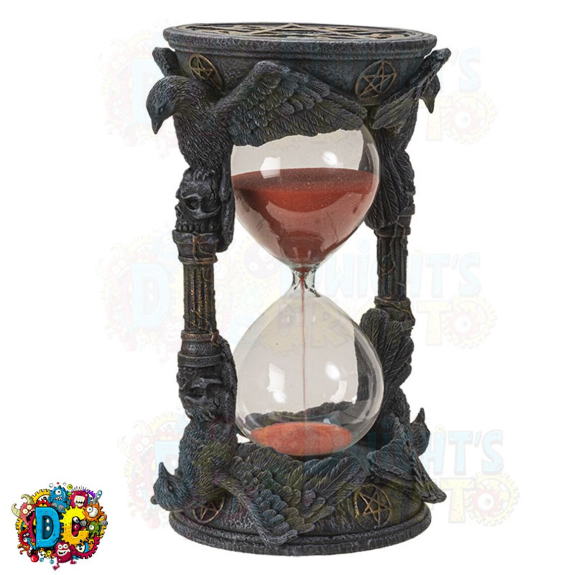 Raven Skeleton Sand Timer, Hourglass, Gothic Vampiric Undertones ...