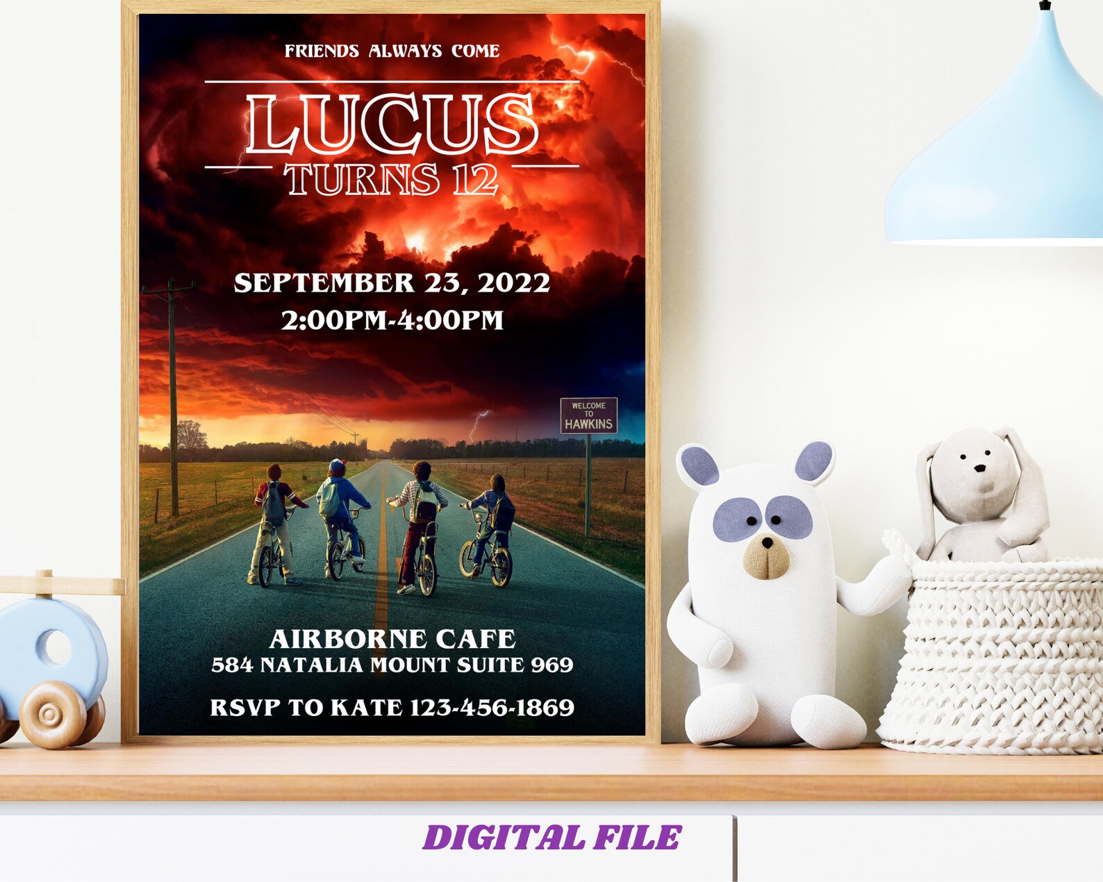 Stranger Things Birthday Invitation, Digital Invitation, Editable ...