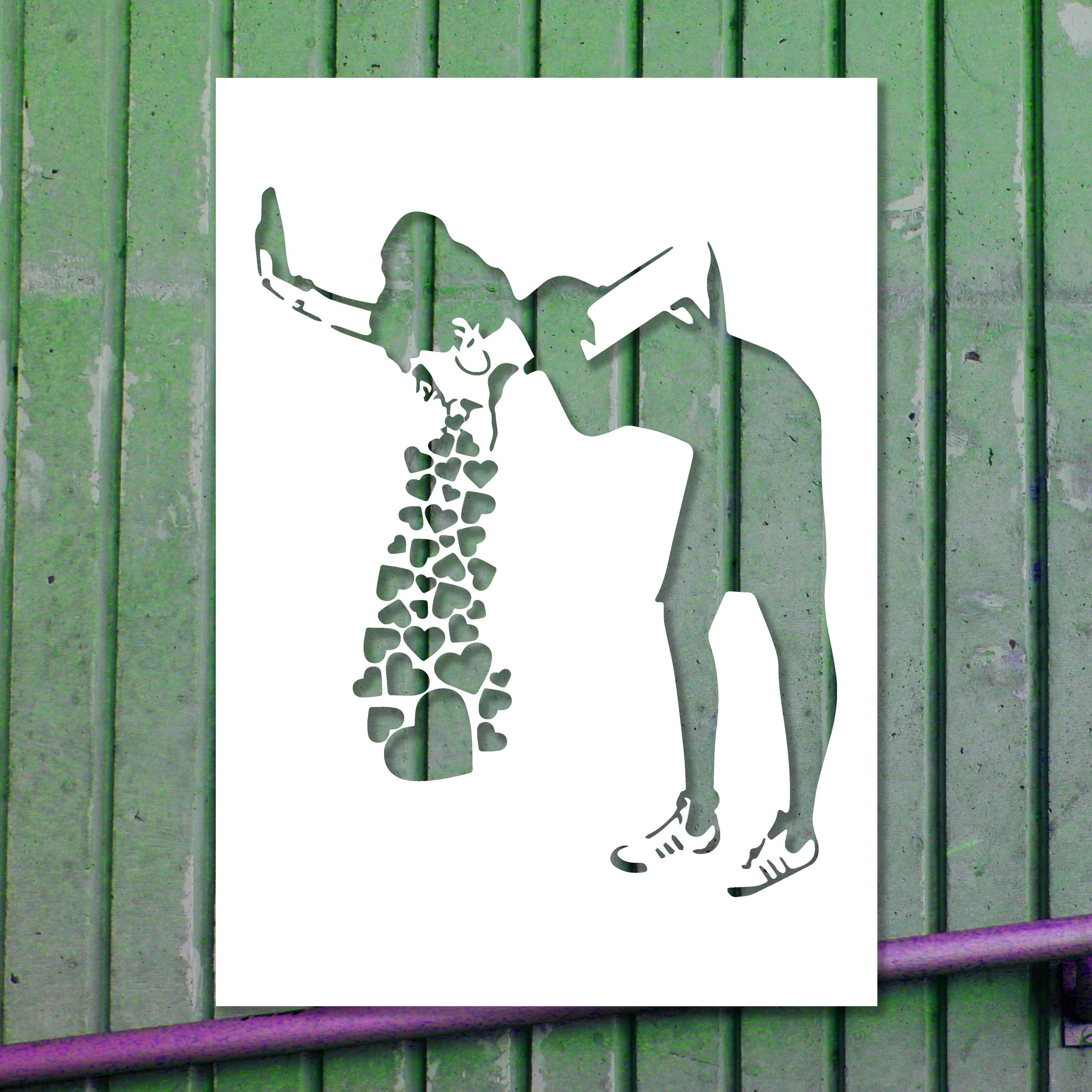 Pochoirs Banksy Street Art Graffiti Collection Parfait pour l'art et la ...