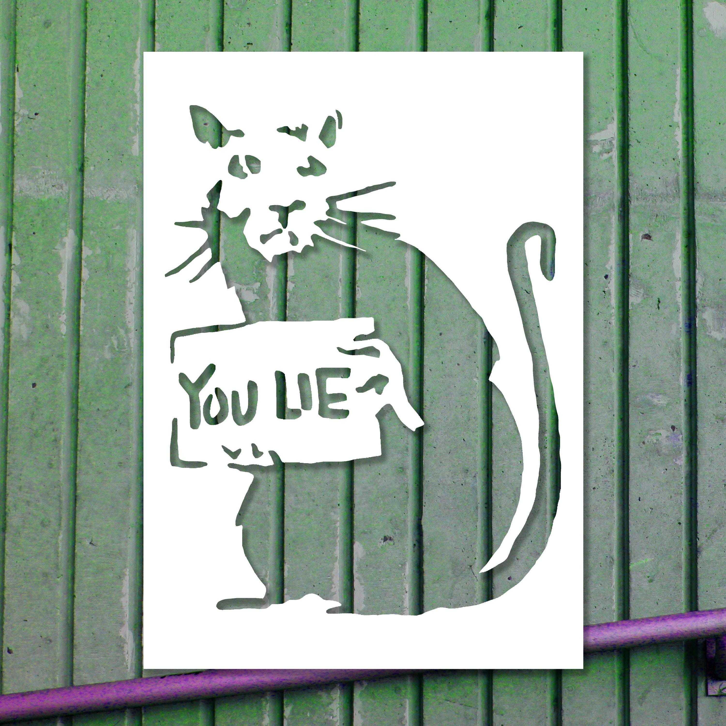 Pochoirs Banksy Street Art Graffiti Collection Parfait pour l'art et la ...