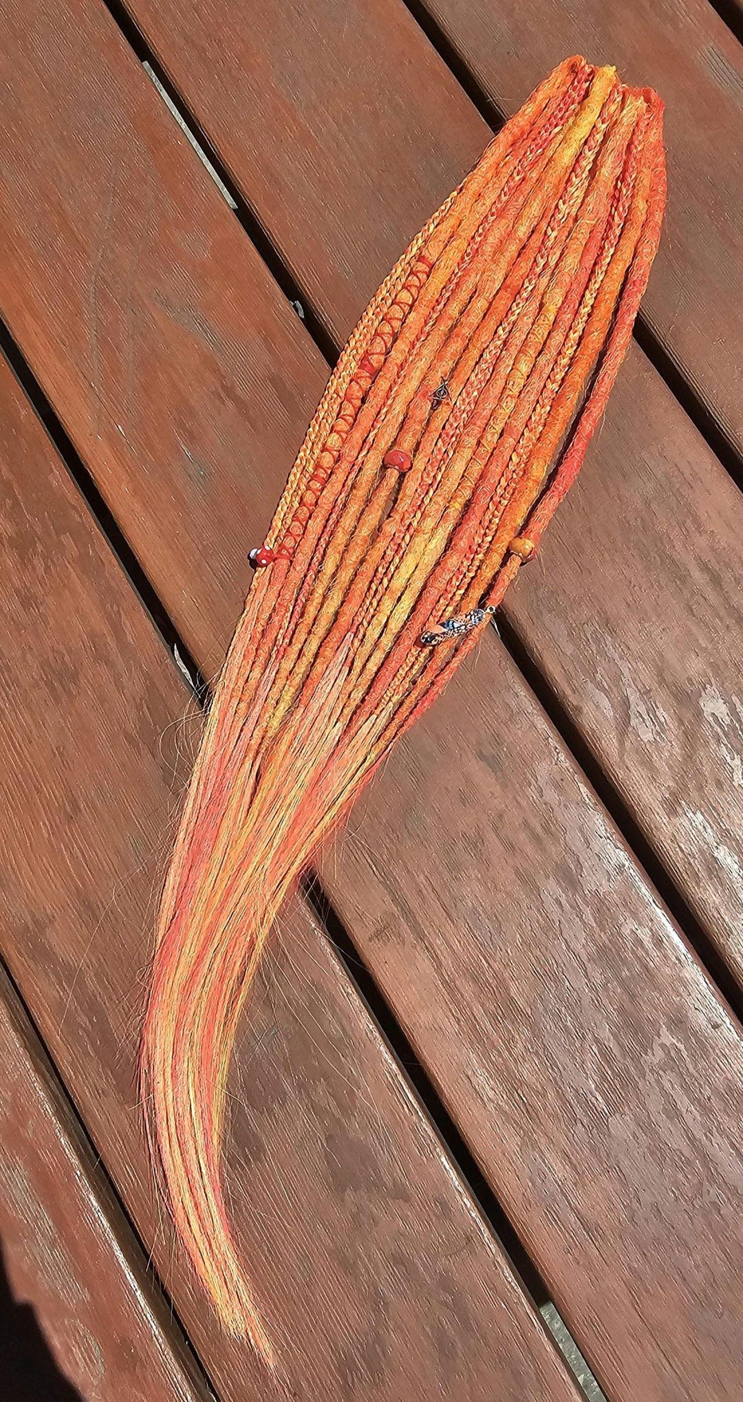 Fenix Dreadlocks Set – Orange Red Fire Fantasy Dreads – Handmade ...
