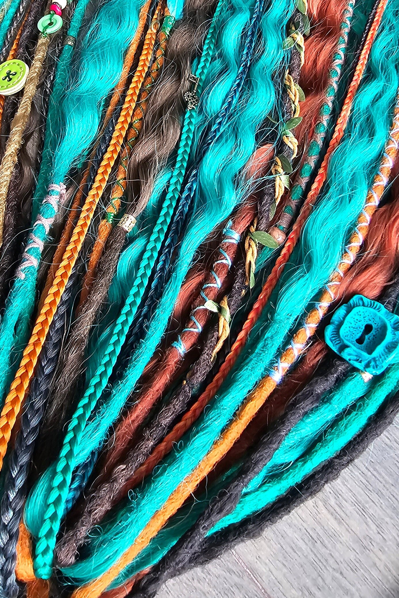 Heart Mermaid Dreadlocks Wavy Set - Etsy