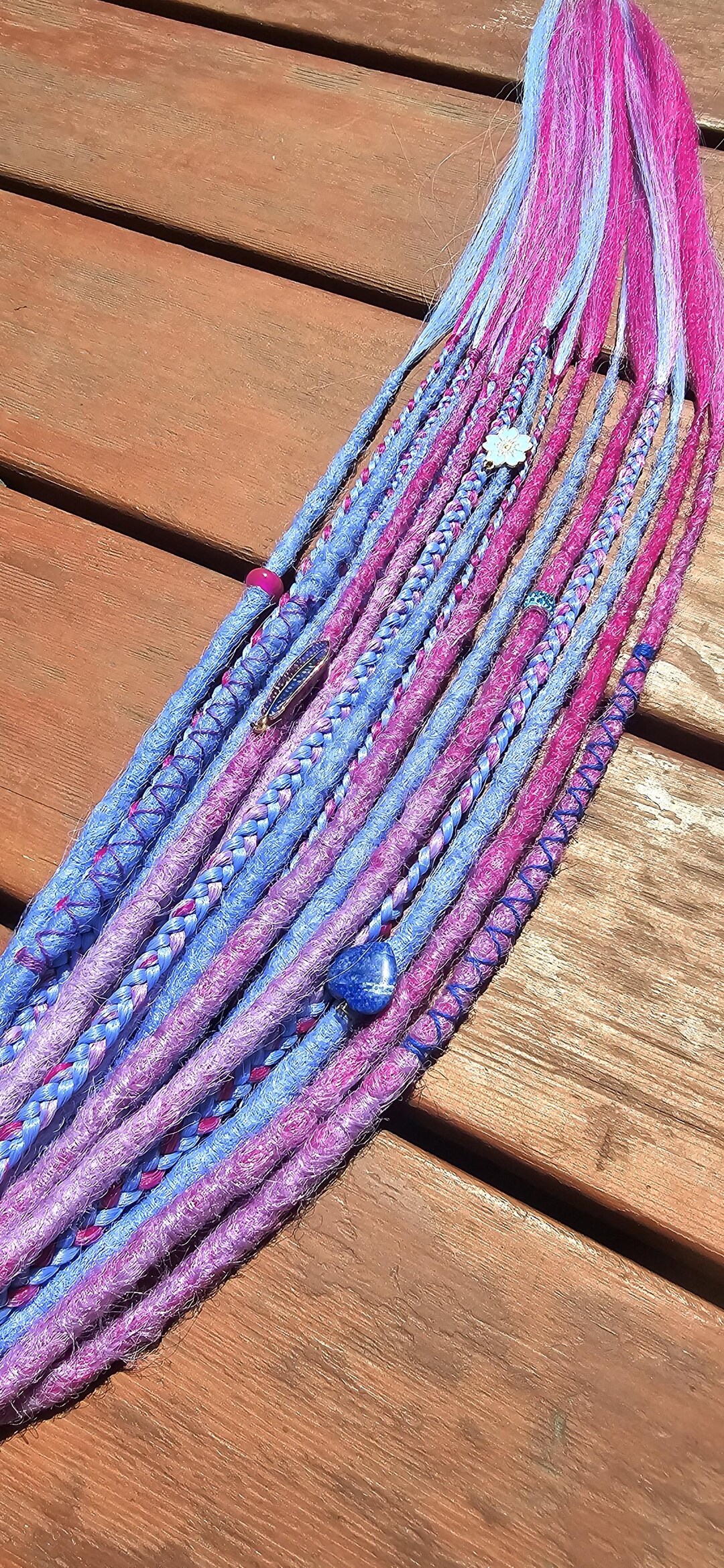 Occamy Dreadlocks Set – Blue Fantasy Dreads – Handmade Synthetic ...