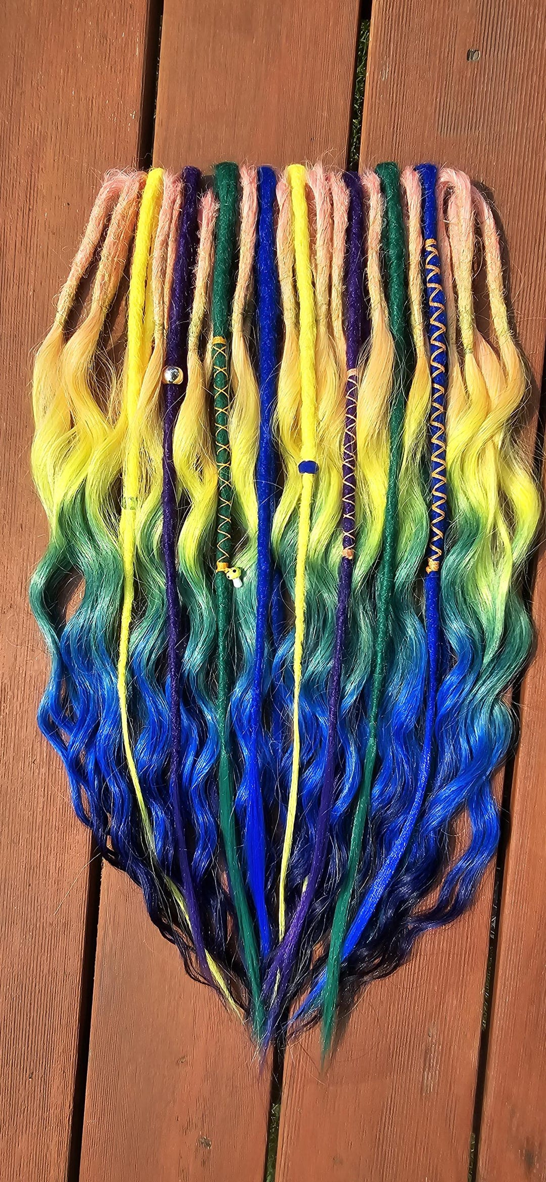 Sunset Dreadlocks Set. Summer Hair Extensions. Boho Festival Dreads ...