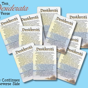 Desiderata Poem Mini-verse Card Wallet Pocket - Etsy