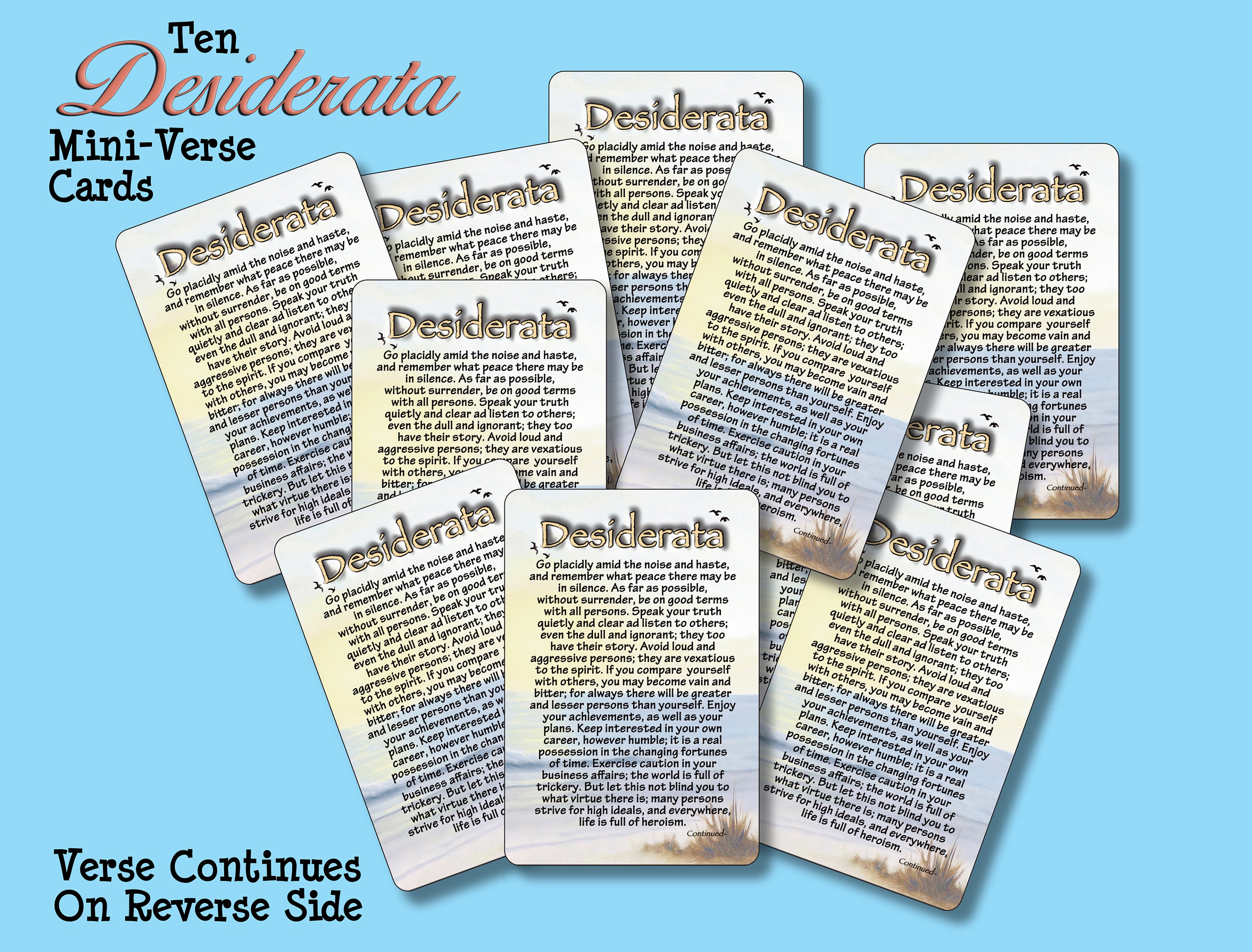 Desiderata Poem Mini-verse Card Wallet Pocket - Etsy